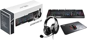 MSI ADVENTURE 202 COMBO GAMING KEYBOARD ARABIC GK20+MOUSE GM08+HEADSET ...