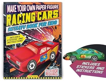Amazon | Make Your Own Paper Figure - Racing Cars (Activity Book for ...