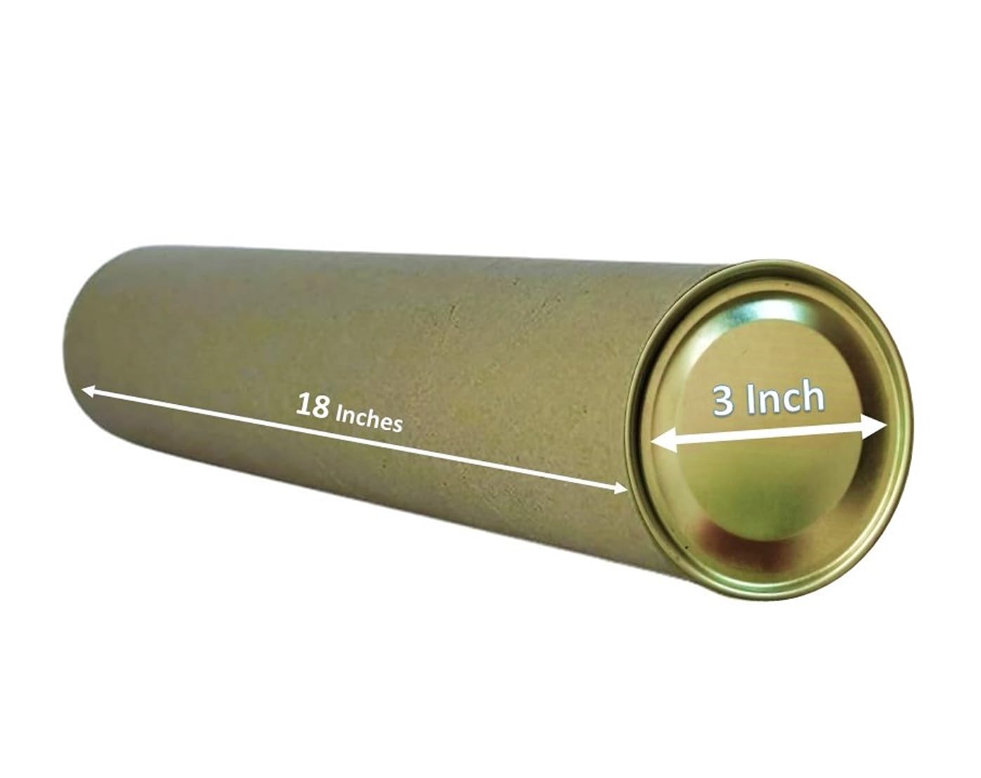 3 Inches Wide Art Mailing Tubes With Metal Caps (Length: 18 Inches ...