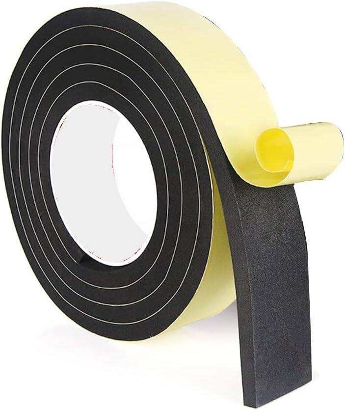 Foam Tape, Single-Sided Sponge for Insulation Soundproofing Neoprene ...