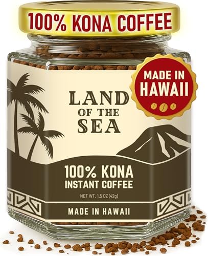 Amazon.com : PREMIUM KONA COFFEE 100% - Hawaiian Instant Coffee (1 Pack ...