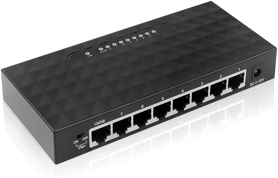 Amazon.com: 5 Ports Portas Gigabit Mini Network Switch 1000Mbps ...