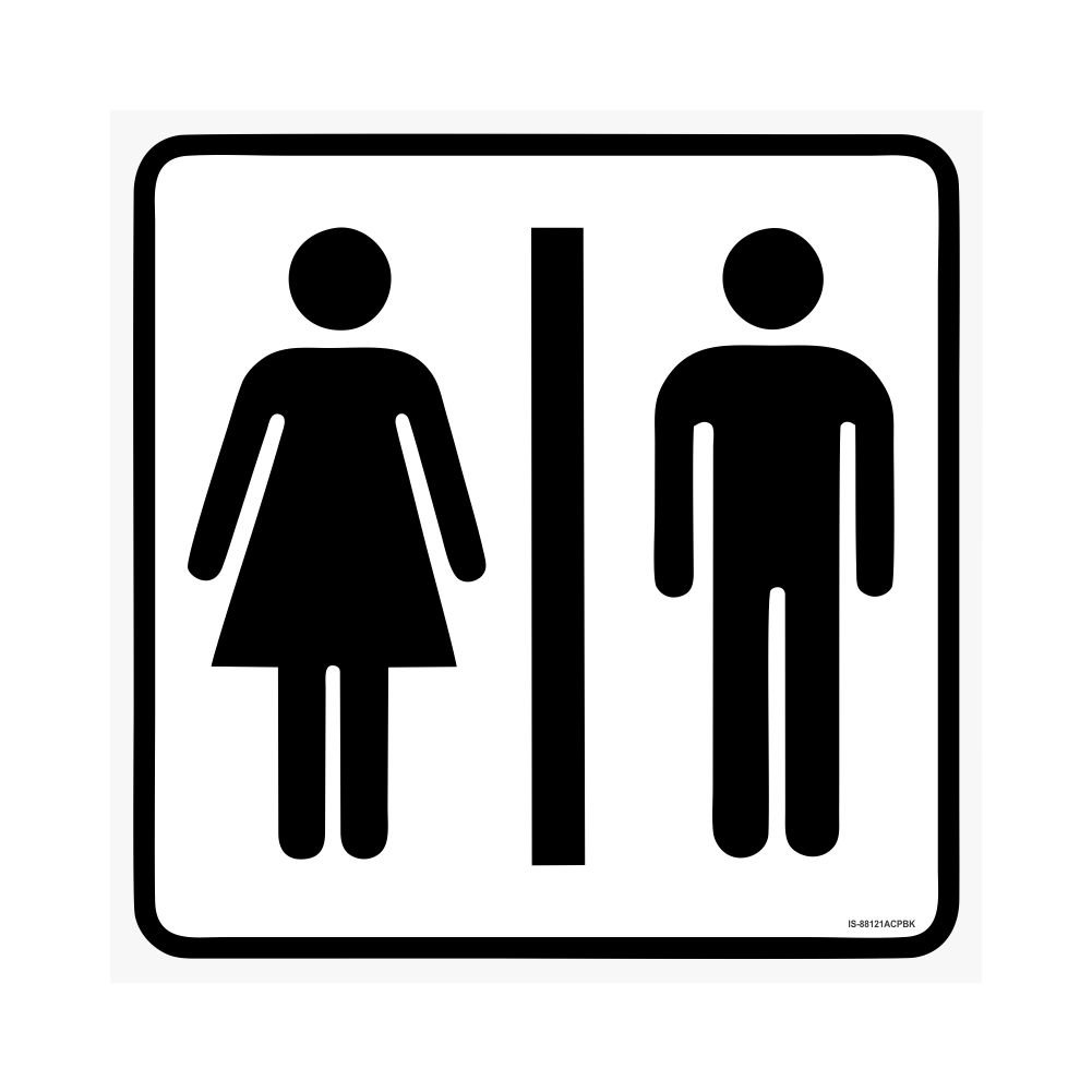 SignageShop Toilet/Washroom Sign Board Size: 8 Inch X 8 Inch : Amazon ...