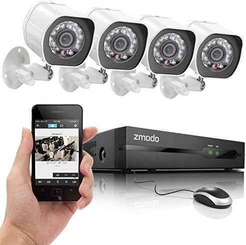 Amazon.com : Zmodo 4 Channel SPOE NVR with 4 x 720p Cameras & 500GB ...