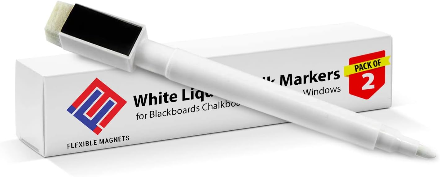Amazon.com : White Liquid Chalk Dry Erase Marker Pens - 4 Pack ...