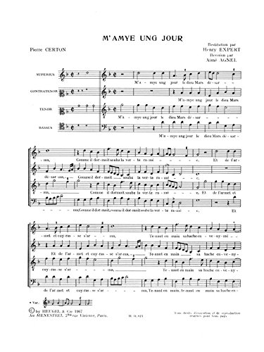 PIERRE CERTON: CHANSONS POLYPHONIQUES VOL.3A, BOOK 2 (CHORAL-MIXED A ...