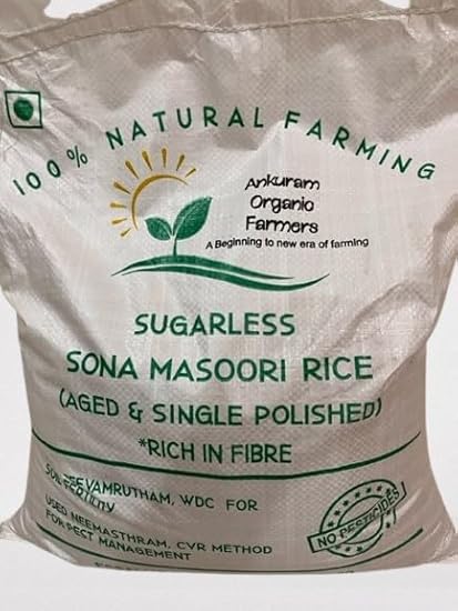 Ankuram Organic Farmers - Sugarless Sona Masoori Rice aged and single ...