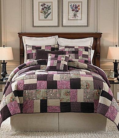 Amazon.com: Noble Excellence Hannah 4 Piece Full/Queen Quilt Bundle Set ...