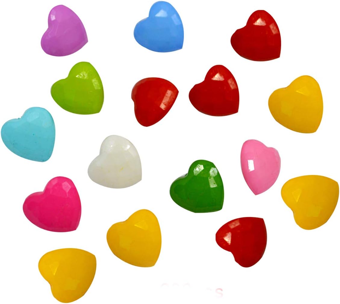 Amazon.com: Tighall 20PCS Single Hole Heart Shape Buttons Resin Buttons ...