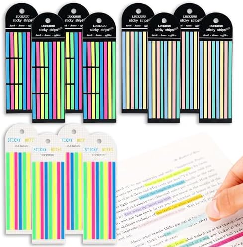 Amazon.com : LUCKJUJU 2560 Pcs Highlighter Tape, Removable Long Strips ...