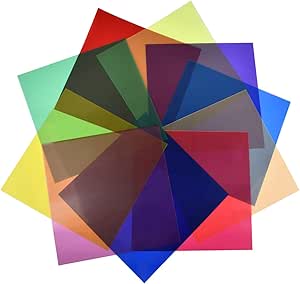Amazon.com : OTYMIOW 20Pcs Color Gels for Lighting 12 x 12 Inch Colored ...