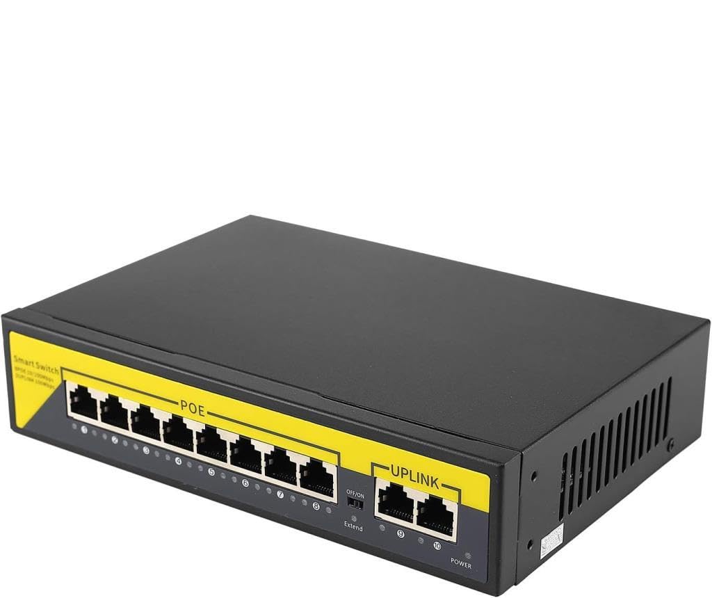 PrimeX PX-1010B 8 Port 10/100M POE Switch, ip Kamera Poe Switch ...