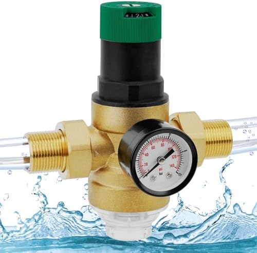 Druckminderer Wasser 3/4 zoll, Druckregler Wasser mit Manometer und ...