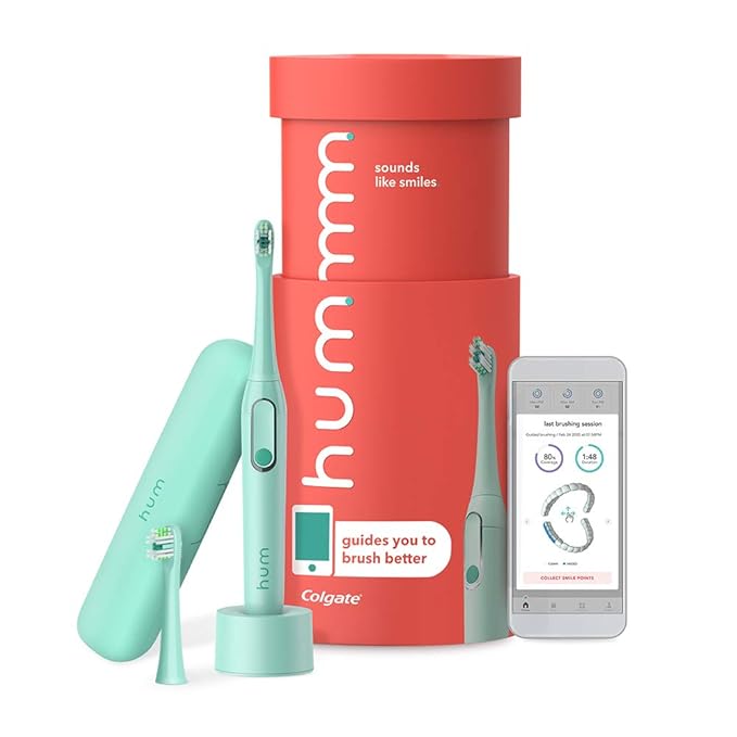 Amazon.com: hum by Colgate Smart Electric Toothbrush Kit, Rechargeable ...