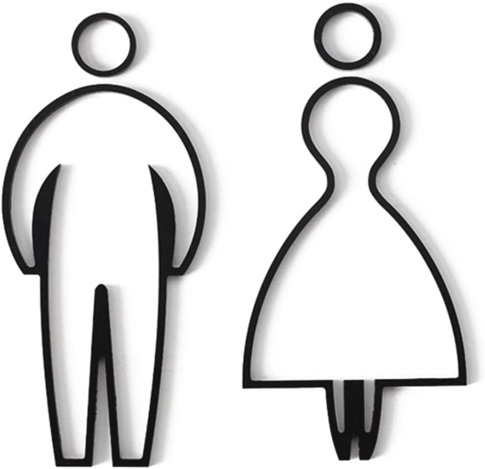 Cartello Per WC, Set Di Targhe Con Figure Per Uomini E Donne In Lega Di ...
