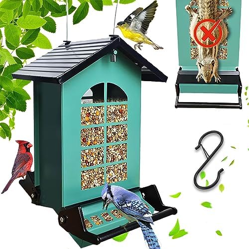Amazon.com : Squirrel Proof Bird Feeders Outside: Digipettor Metal Wild ...