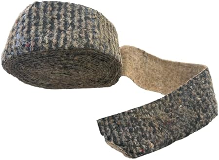 PlumbEZ Pipe Insulation Wool Felt Pipe Lagging Roll - 7.6m Length, 4 ...