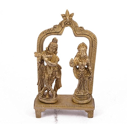 Buy Indian Handicrafts Export Remarkable Krishna Radhaji Brass Statue ...
