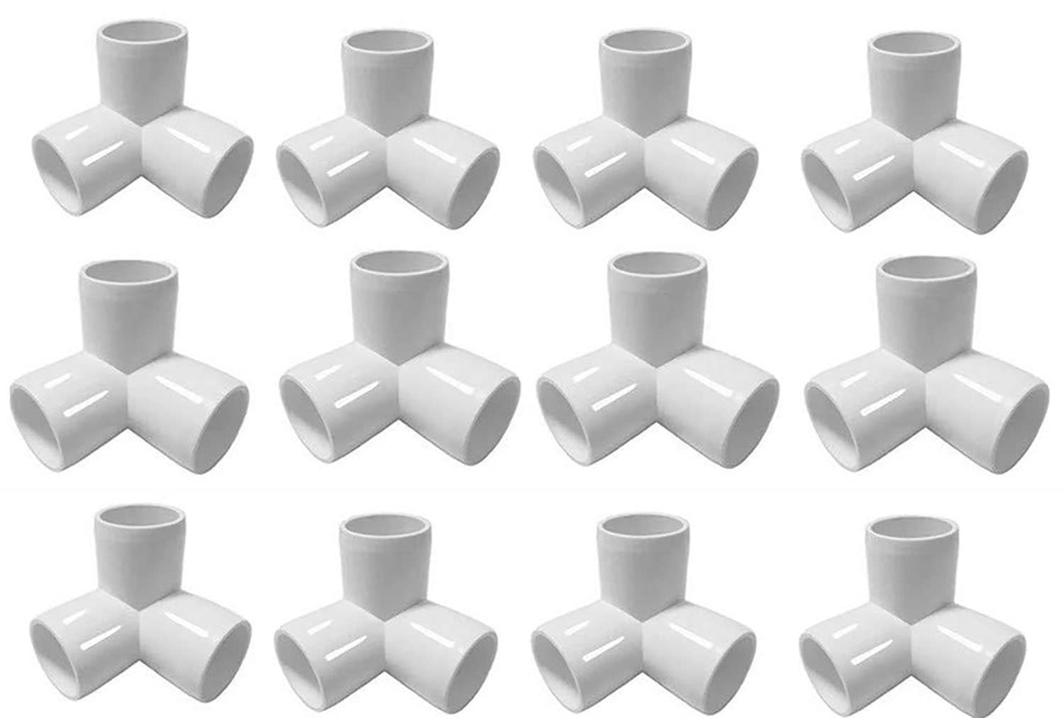 Buy VonkPeter 3 Way PVC Elbow Corner Side Outlet PVC Corner Fitting Tee ...