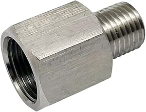 Amazon.com: Autobahn88 Stainless Pipe/Hose Conversion Fitting, (M16x1.5 ...