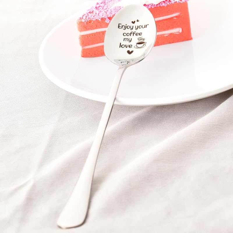 Personalized Spoon Gift I Love You Engraved Spoon - 7.5 Inch Stainless ...