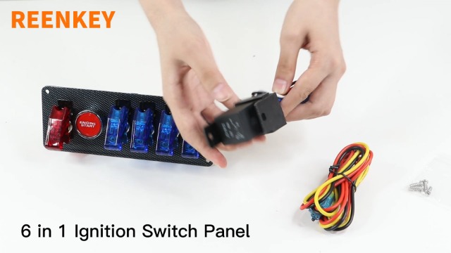 Watch REENKEY 6 in 1 Carbon Fiber Racing Switch Panels on Amazon Live