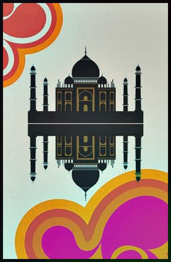 Places Poster 'Taj Mahal - Infographic Element' Paper Poster Printed ...