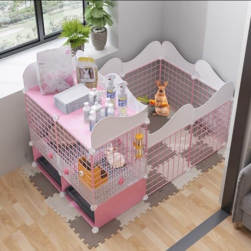 Amazon.com: Rabbit Cage Indoor, Pet Playpen Bunny Hutch Small Animal ...