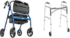 Drive Medical Déambulateur Hugo Elite avec siège, dossier et sac de ...