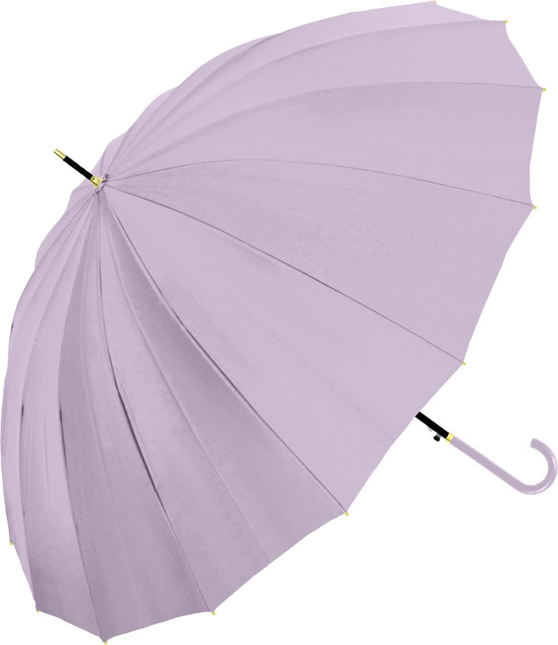 Amazon.co.jp: 中谷 Natural Basic 長傘 16本骨 パープル 無地 【733-019】 ジャンプ式 親骨グラスファイバー 55cm : ファッション