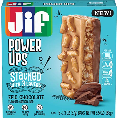 Jif Power Ups Epic Chocolate Peanut Butter Pretzel, 3 Layer Stacked ...