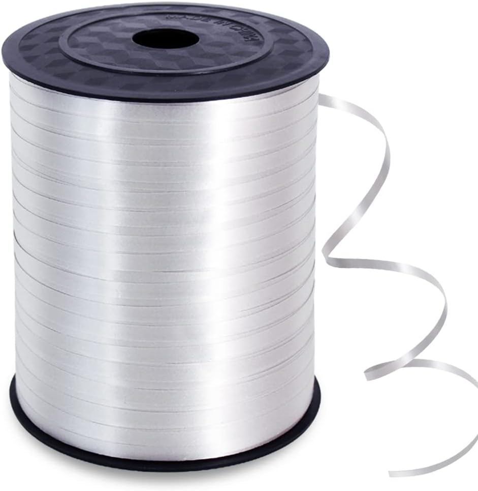 TONIFUL 500 Yards Silver Curling Ribbons, Balloon Ribbon, Balloon ...
