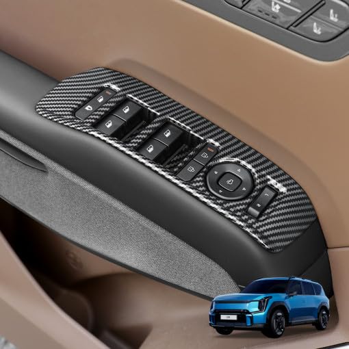 Amazon.com: YOUTOOCAR for Kia EV9 Accessories Carbon Fiber Style Window ...
