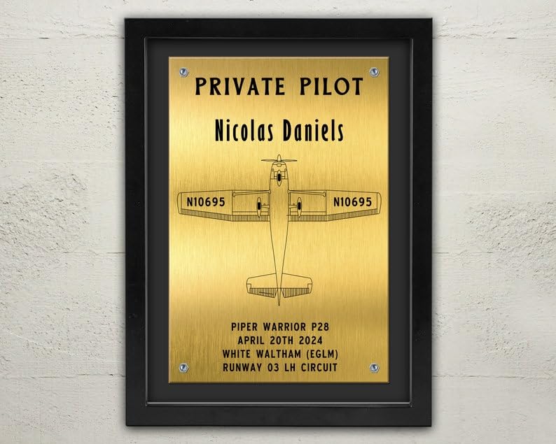 Amazon.com: Personalized Private Pilot Framed Award Plaque-Airplane ...