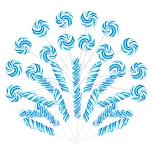 Amazon.com : Something Blue Twisty & Swirl Lollipops 32pk (16 swirl ...