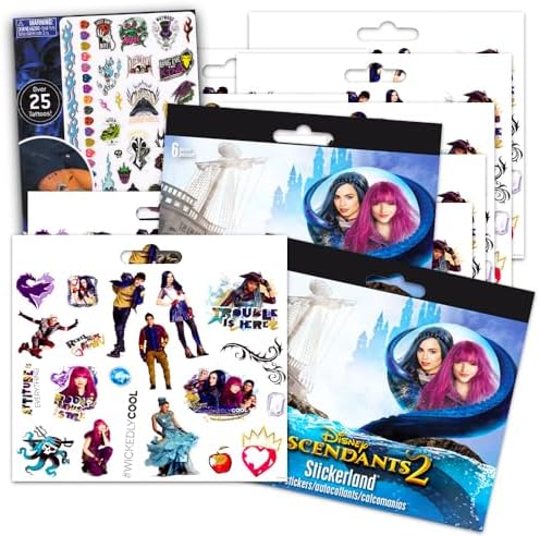 Amazon.com: Disney Descendants Stickers Party Pack Bundle - Over 240 ...