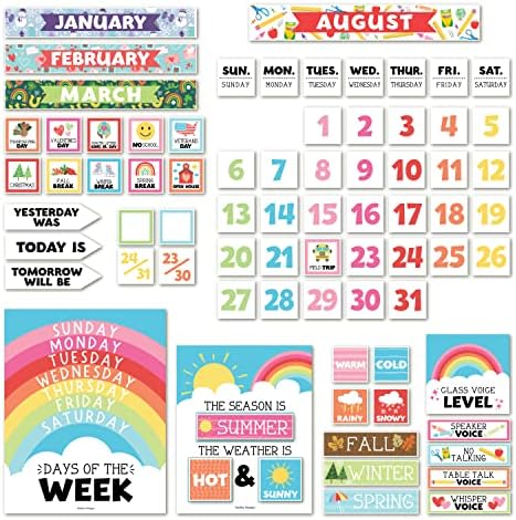 Amazon.com : Hadley Designs Cactus Classroom Calendar Set Bulletin ...