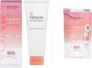Amazon | 【セット買い】ミノン アミノモイスト モイストミルキィ クレンジング 100g + ミノンアミノモイスト ジェントルウォッシュホイップ つめかえ用 130mL | MINON ...