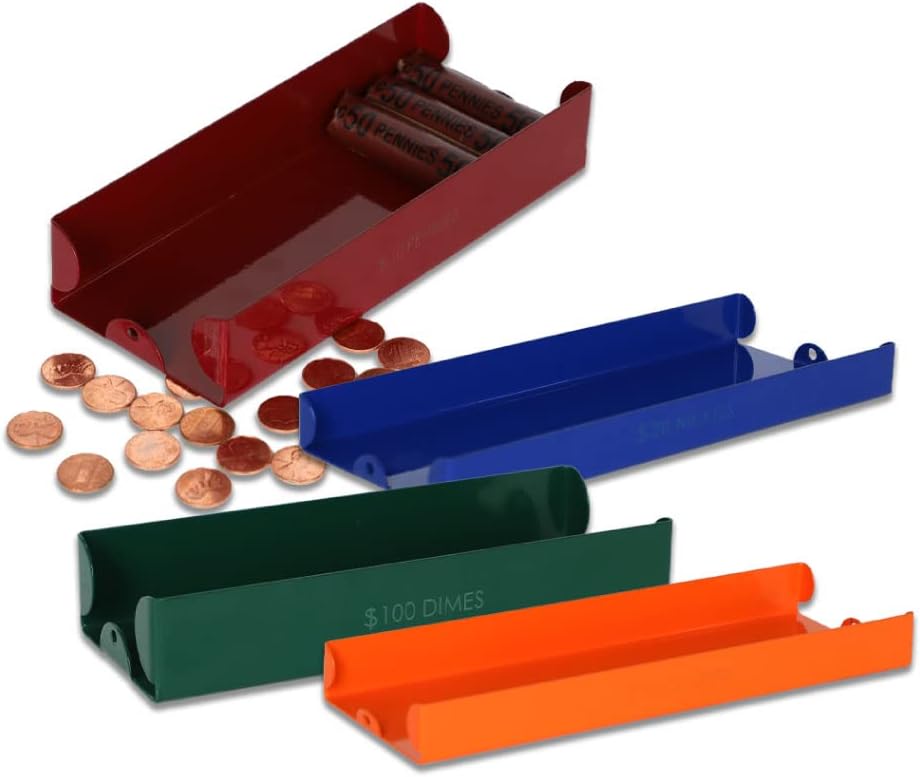 Amazon.com: BankSupplies Nickel Rolled Coin Storage Tray | Blue| 20 ...