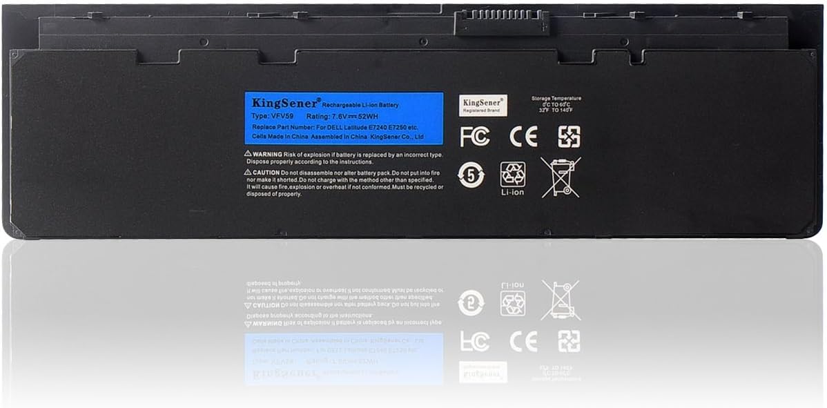 Amazon.com: DELL VFV59 52Wh 4-Cell Standard Rechargeable Notebook Li ...