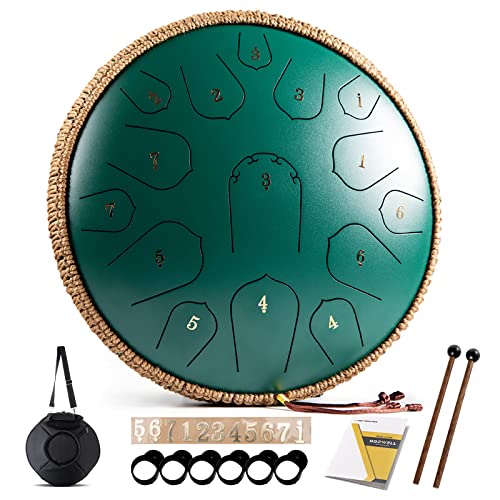 Snapklik.com : Steel Tongue Drum - HOPWELL 15 Note 14 Inch Tongue Drum ...