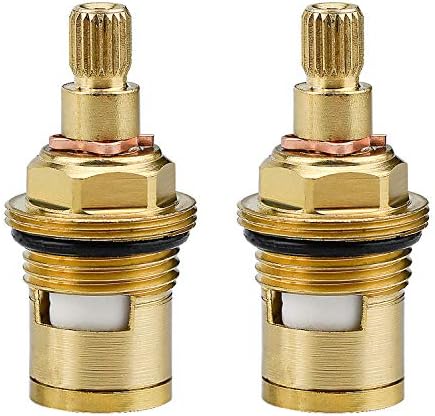 1 Pair Universal Replacement Tap Valves Brass Ceramic Disc Cartridge ...