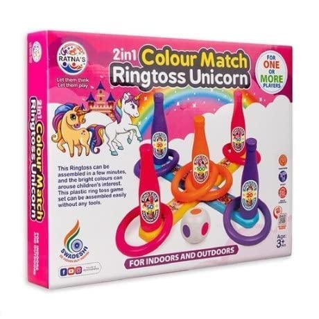 Best seller 2in1 Colour Match Ringtoss Unicarn Color Ring Board Game ...