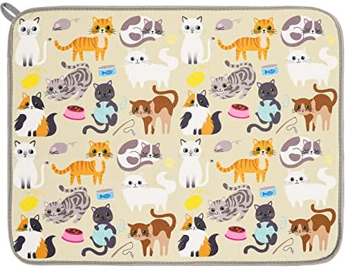 Amazon.com: Cute Cat Dish Drying Mat for Kitchen Counter Cute Kitchen ...
