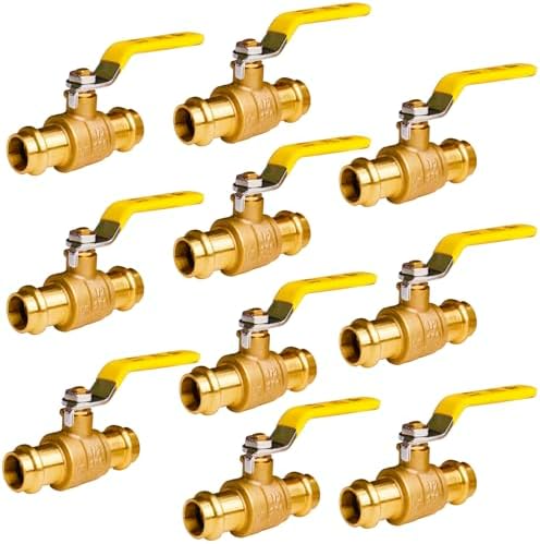Amazon.com: 1/2" Propress Brass Ball Valve - Press Shut Off Ball Valve ...
