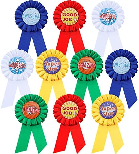 Amazon.com : Crowye Inspirational Award Ribbon Rosette Ribbon ...