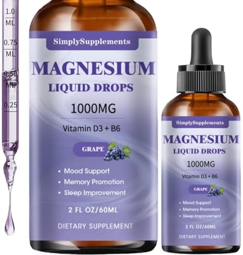 Amazon.com: Triple Magnesium Complex Liquid Drops, 1300mg Magnesium ...