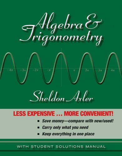 Algebra and Trigonometry: Axler, Sheldon: 9781118088401: Amazon.com: Books