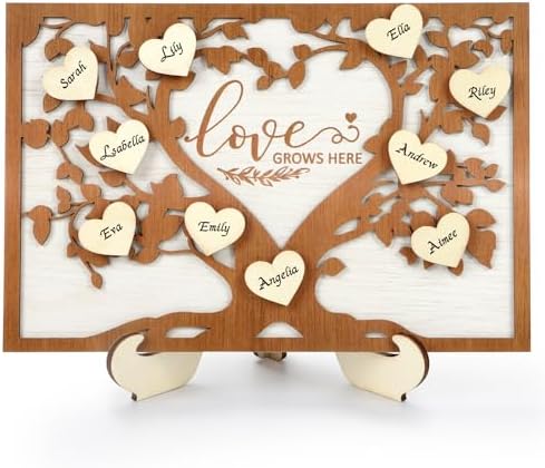 Amazon.com: TOARTi 3D Family Tree Sign Desktop Decor (12''x 8 ...