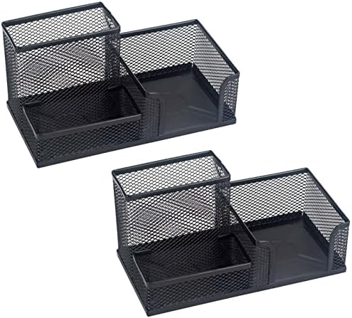 Amazon.com: Ludato 2 Pieces Mesh Pen Holder Desk Organizers and ...